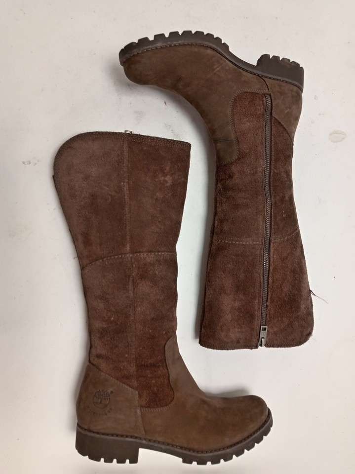Timberland Brown Suede Leather Knee High Boots UK 6W | eBay UK
