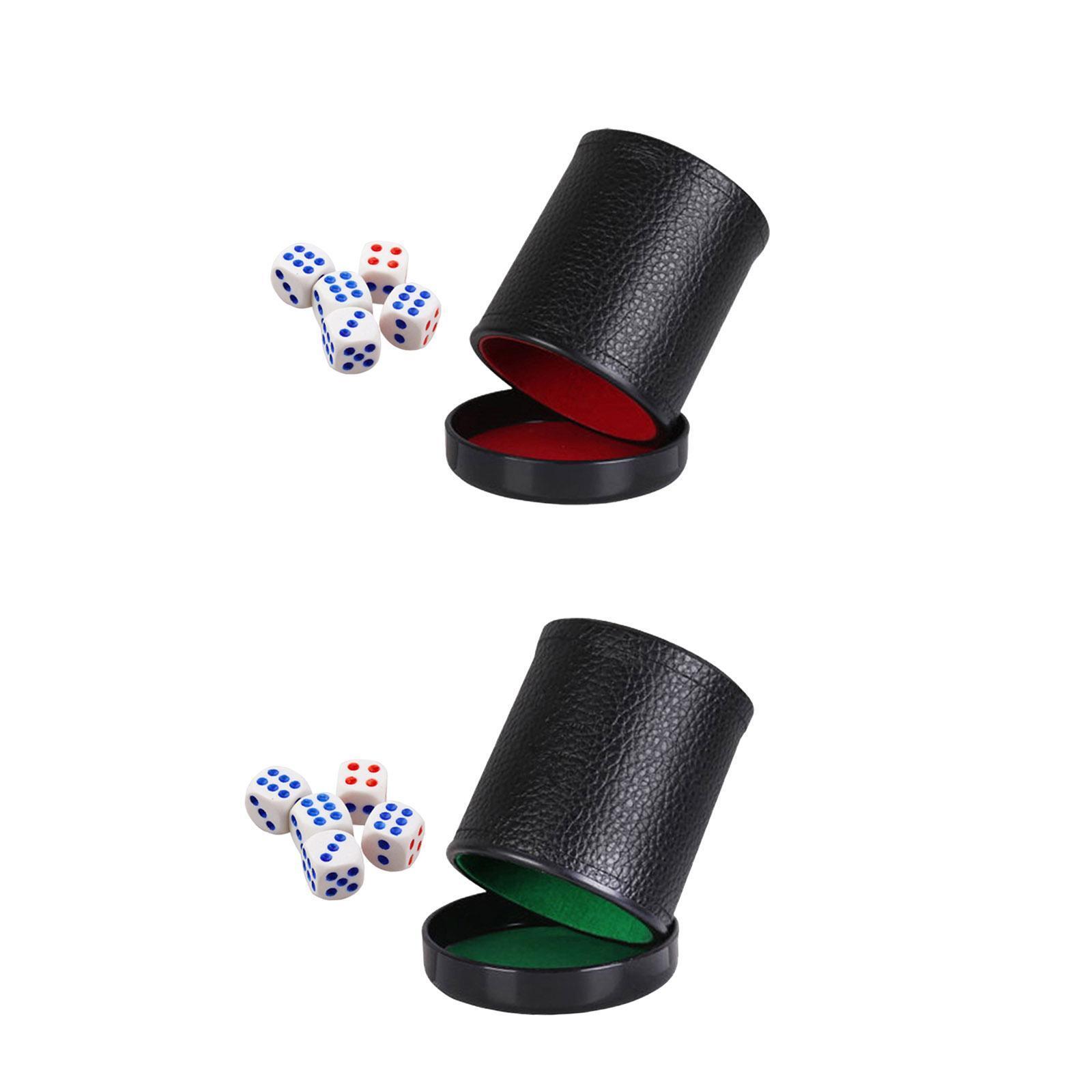 PU Leather Dice Cup Dice Pot Dice Game Cup for Dice Game Nightclubs ...