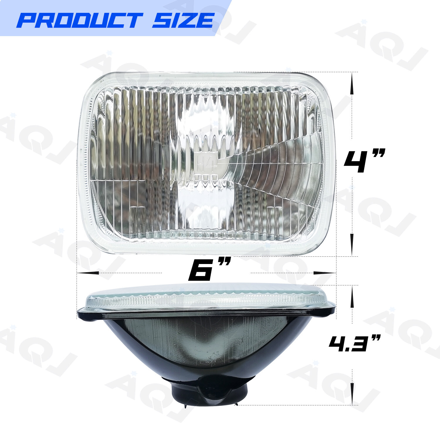 4x 4x6" LED Headlights DRL Fit For Freightliner FLD120 1988-2010 FLD112 ...