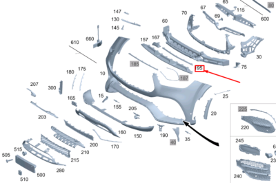 MB GLE W167 Molding Front Bumper Bottom Center A1678854505 NEW ORIGINAL ...