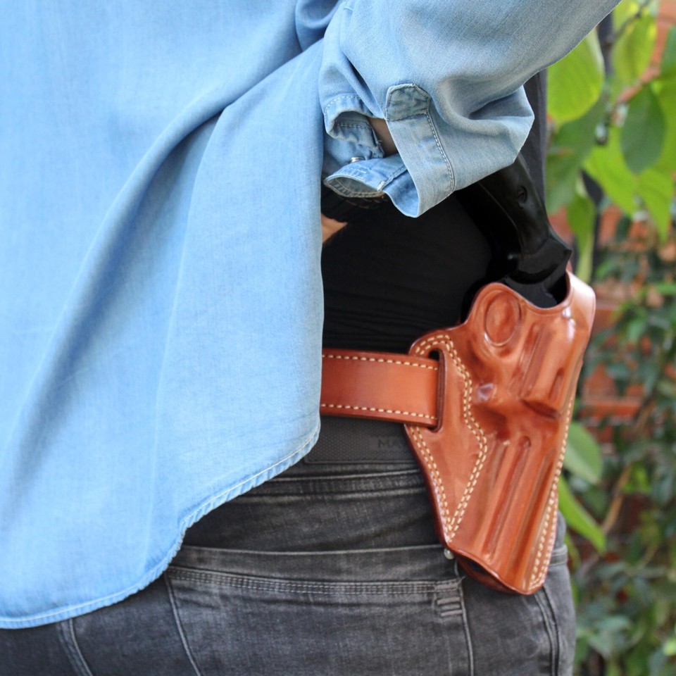 Leather Pancake Holster Fits Colt King Cobra Target 357 Mag 6-Shot 4.25 ...