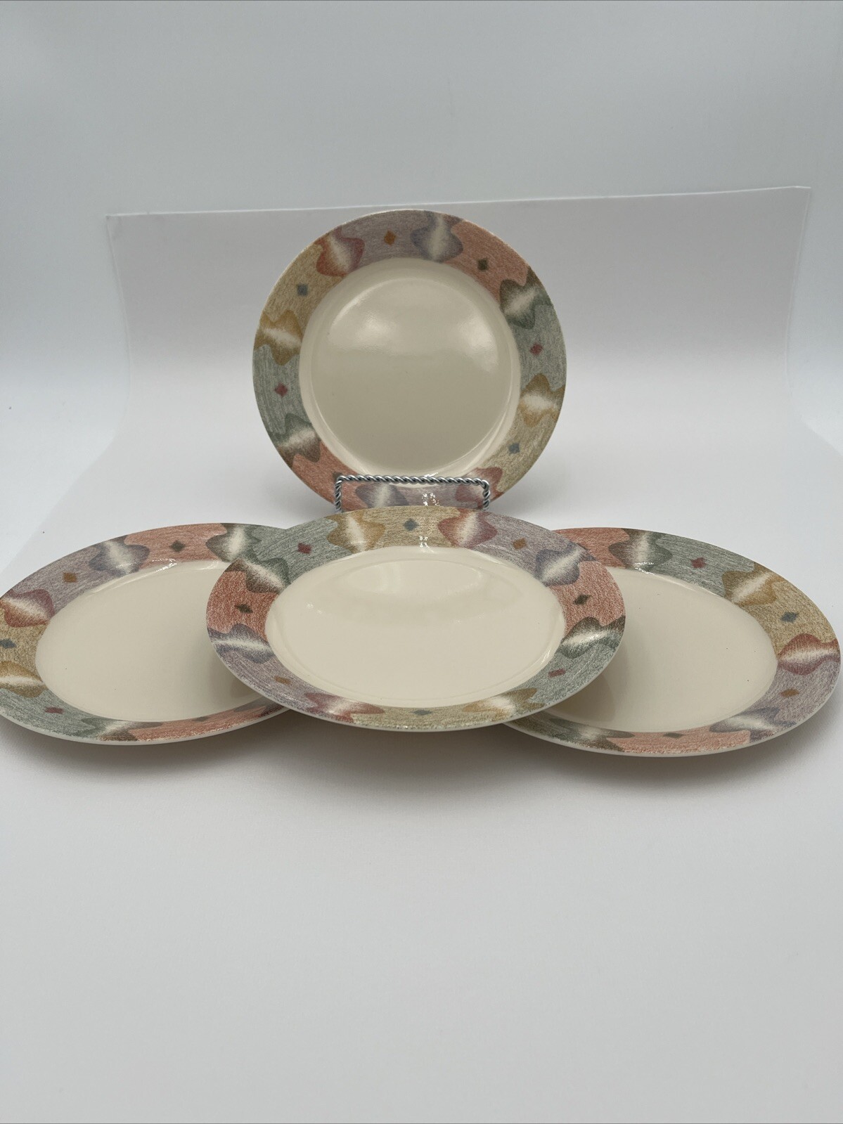 4-Vintage Corning Ware Corelle MIRAGE Pattern 7 1/4" Salad Bread Plates ...