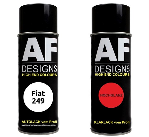 Autolack Spraydose Set Fiat 249 Bianco Banchisa Basislack Klarlack ...