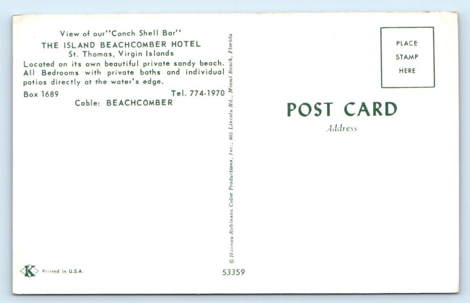 Conch Shell Bar Island Beachcomber Hotel St. Thomas VIRGIN ISLANDS ...