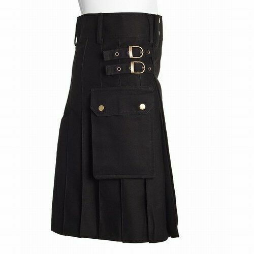 Men's Cotton Fashionable Scottish Larp Tactical Utility Modern Kilt ...