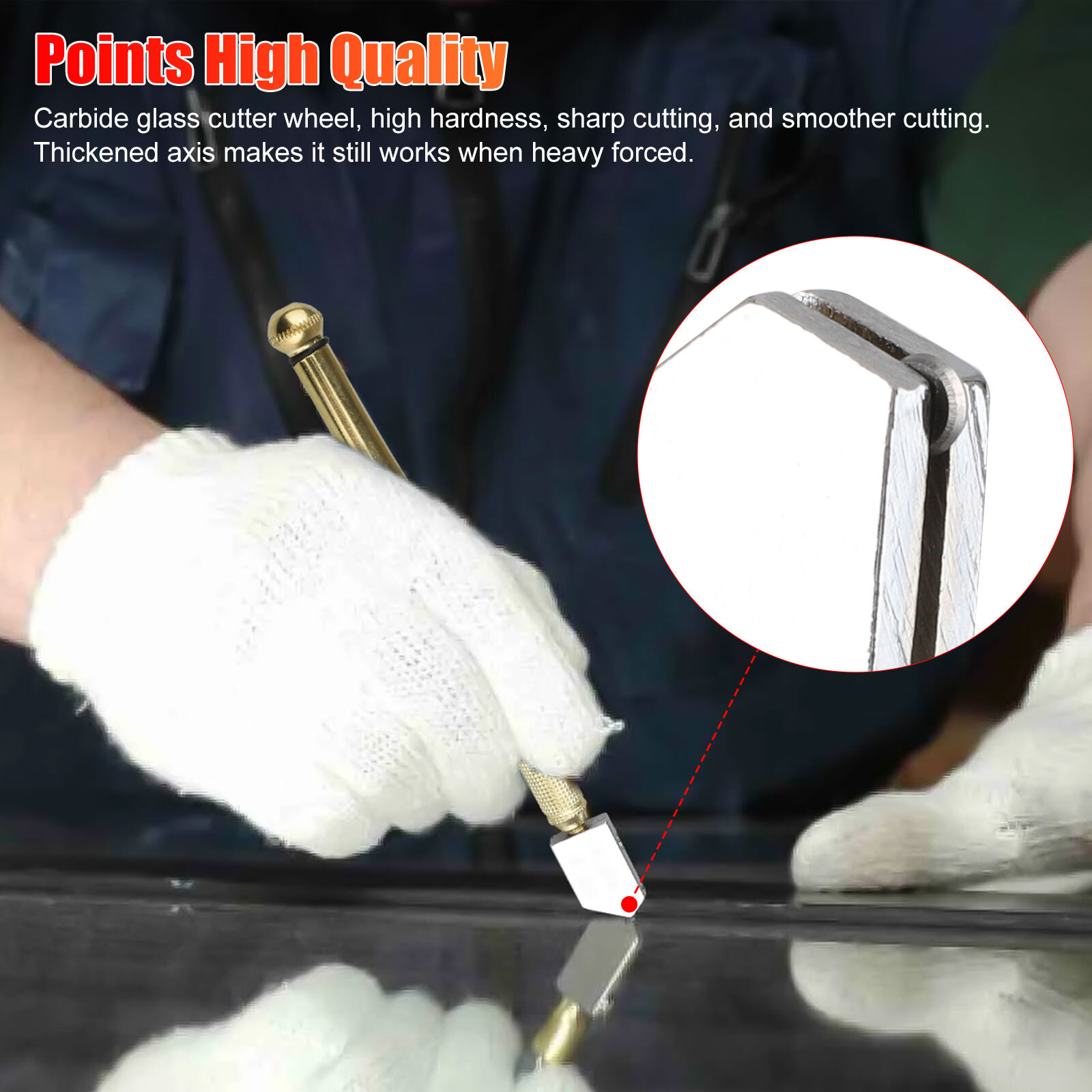 Professional Diamond Tip Glass Cutter Tungsten Carbide Precision ...