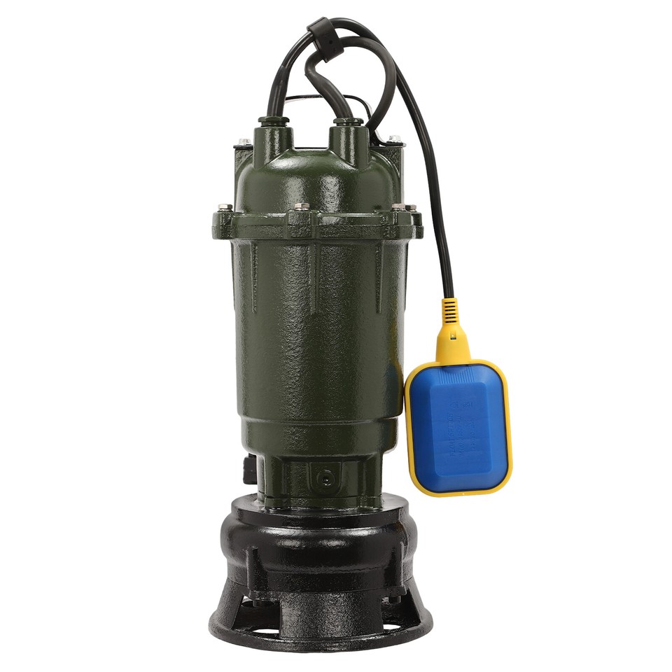 Sewage Grinder Pump 0.5HP Submersible Sump Pump Cast Iron Effluent ...
