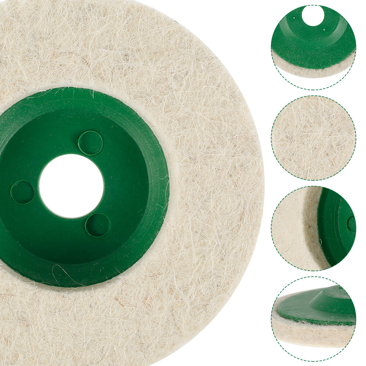 10X Wool Felt Polishing Wheel Buffing Pads Angle Grinder Felt Polishing ...