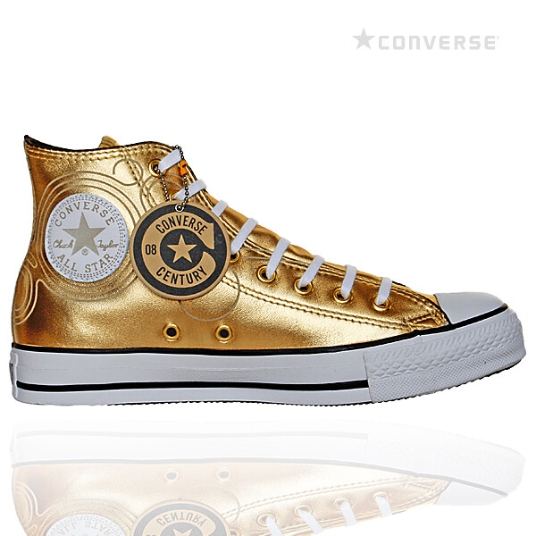 Converse Chucks EU 36,5 US 4 GOLD LEDER Chuck Taylor All Star CENTURY ...