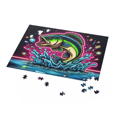 Fish Puzzle, Wildlife Jigsaw, Colorful Bass, Nature, Relaxing Activity ...