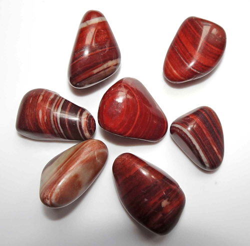 Red Striped Dolomite - 7 Tumbled Stones rt531g | eBay