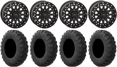 System 3 SB-6 15" Wheels Bk (6+1) 35" MotoVator R/T Tires Kawasaki Mule ...