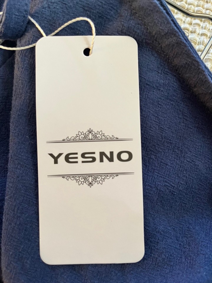 YESNO Women Casual Loose Long Bib Pants Wide Leg Jumpsuits Baggy Cotton Rompers | eBay