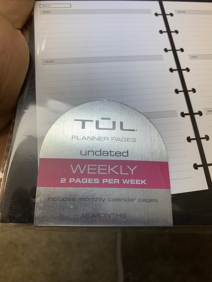 2 PACK TUL Custom Note Taking System UNDATED Weekly Planner Pages 12 ...