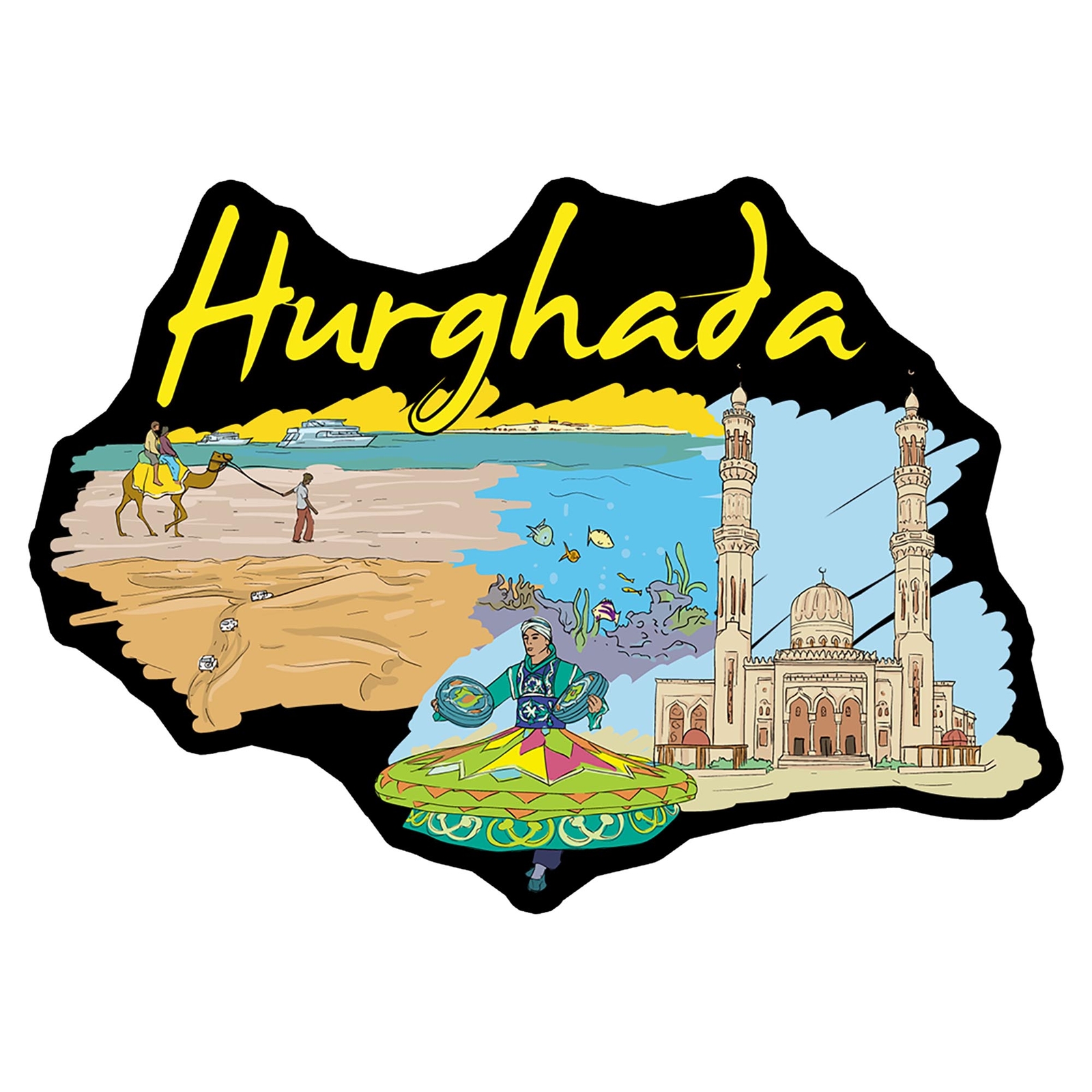 2 x Stickers - Hurghada Egypt Country Flag Destination Car Bumper ...