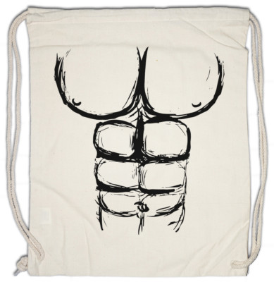 BODYBUILDER CHEST Drawstring Bag Gym Fitness Sports Six Pack ...