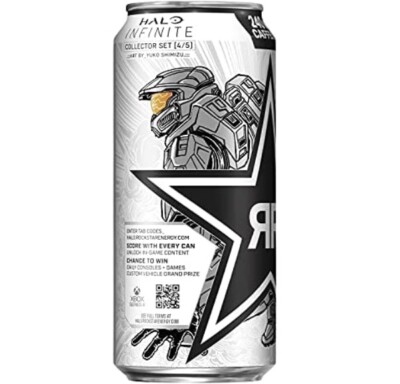 2021 FULL ROCKSTAR ENERGY DRINK HALO INFINITE 16oz Promo Can 4 of 5 ...