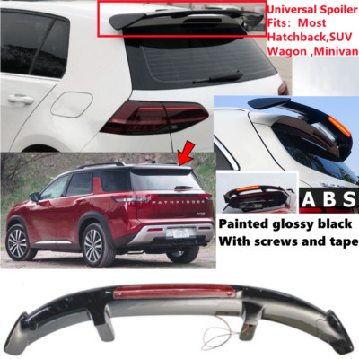 Universal Black Rear Roof Spoiler Wing w/ Light For Nissan Pathfinder ...