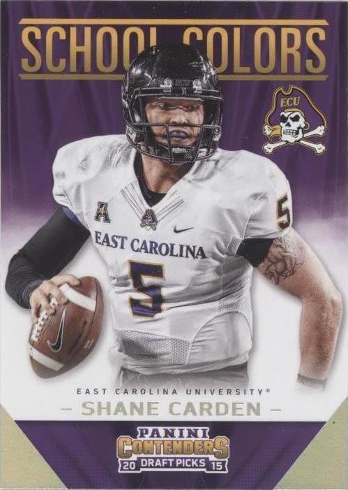 2015 Panini Contenders Draft Picks - School Colors Shane Carden #5 (RC ...