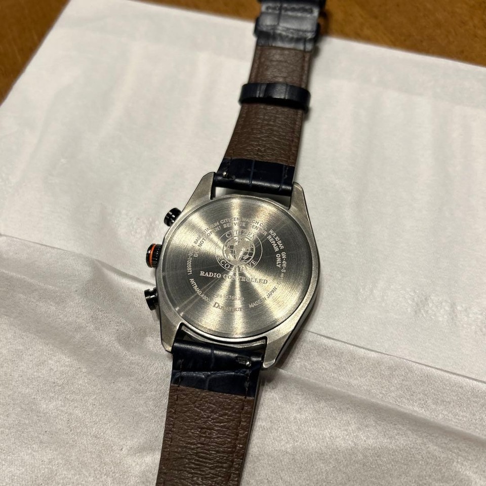 Citizen AT8185-62E Black Titanium Solar Radio Watch Excellent Cond | eBay