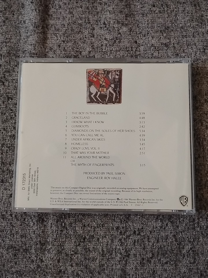 PAUL SIMON - GRACELAND CD ENHANCED CD | eBay