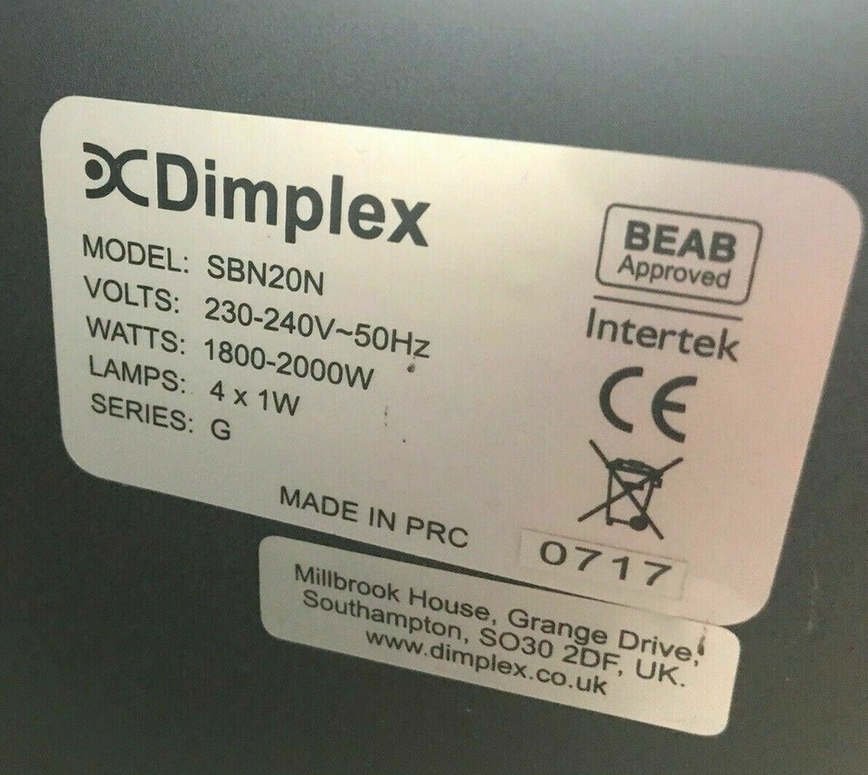 Dimplex Remote control Optiflame ref 03/23380/0 6516016 see option £ 16 ...