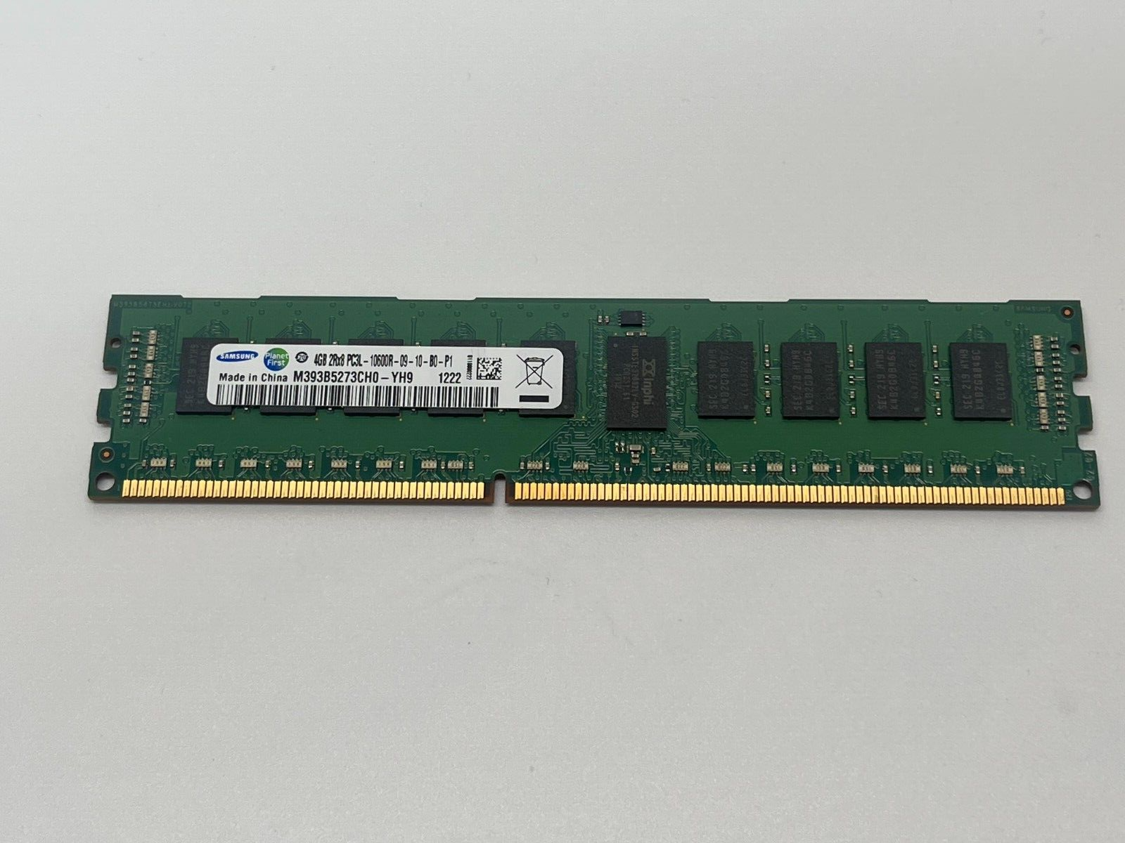 Samsung 4GB 2Rx8 PC3L-10600R M393B5273CH0-YH9 DDR3 DIMM Server Memory ...
