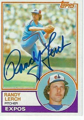 RANDY LERCH SIGNED 1983 TOPPS #686 - MONTREAL EXPOS | eBay