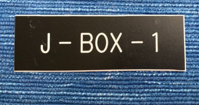 J Box 1 Panel Breaker Junction Box Label 3" x 1" Peel & Stick Adhesive ...
