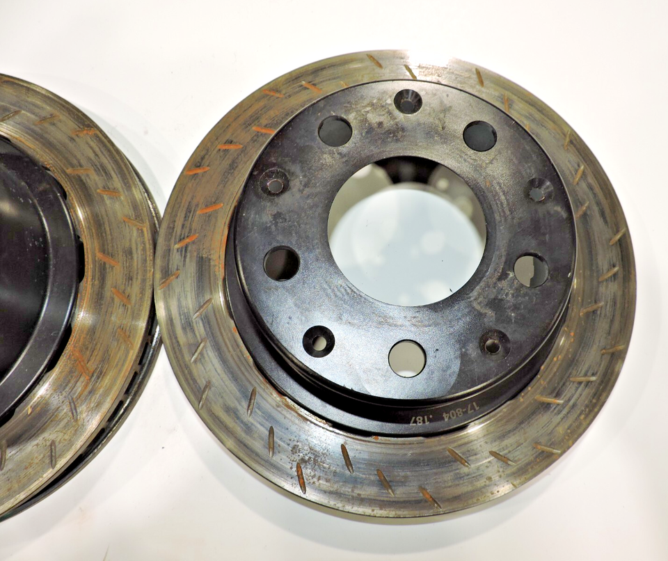 NEW PFC rotors & hats 11.125" OD 2.125" offset pair 1 1/4" NICE NASCAR ...