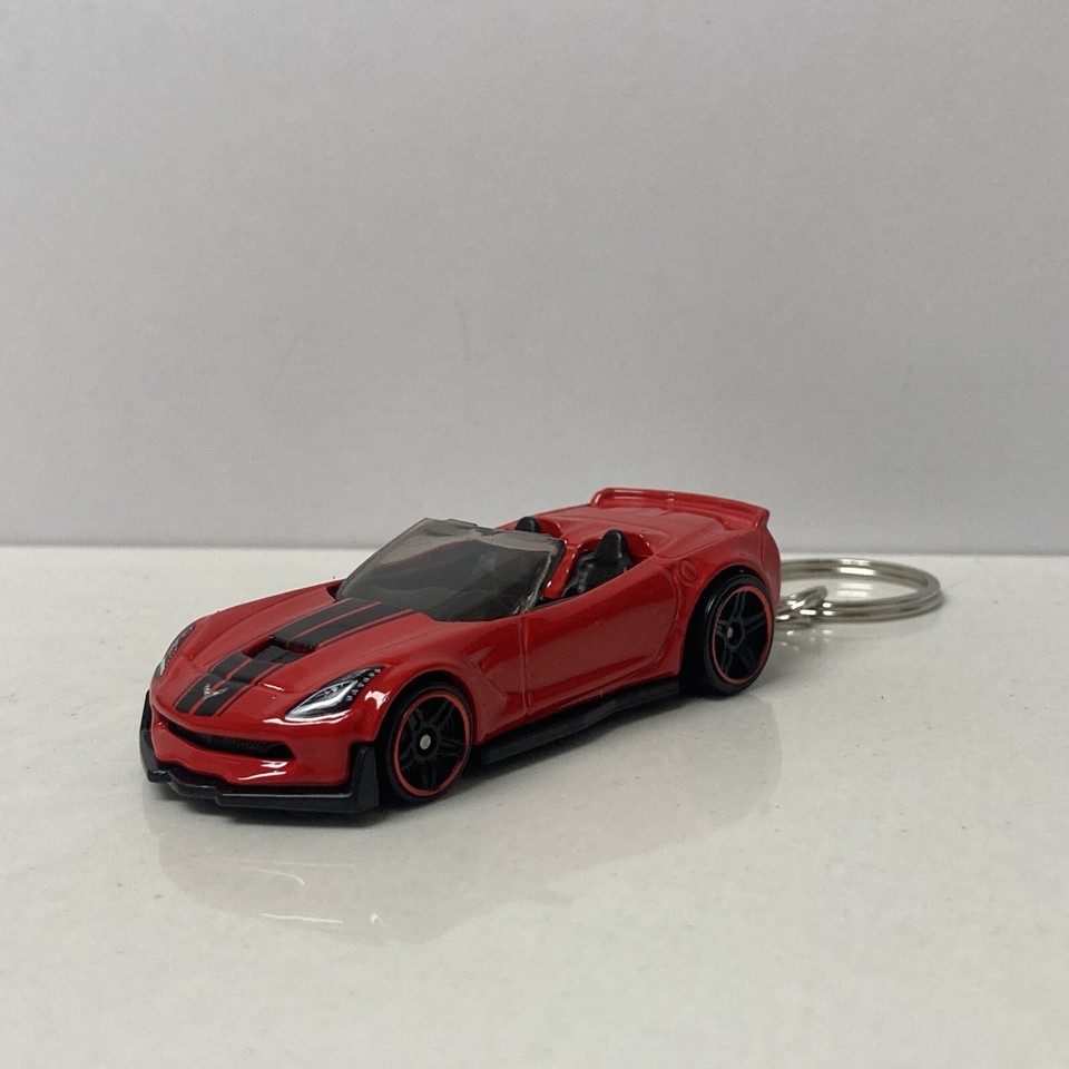 RARE KEY CHAIN RED CHEVY CORVETTE C7 CUSTOM LIMITED EDITION 2014 2015 ...