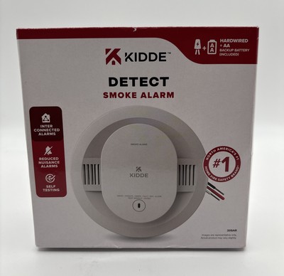 Kidde Hardwired Smoke Detector Interconnected Alarm & LED Warning ...