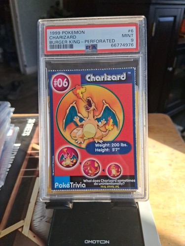 1999 Burger King Pokemon Charizard Perforated card #6 Psa 8 Nm/Mint Centered | eBay