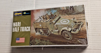 Hasegawa M4A1 Half Track Model Kit 1:72 Mini craft Japan Sealed Vintage ...