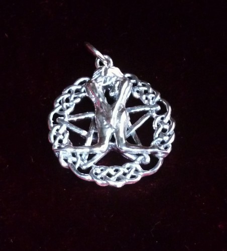 Sterling Silver 925 GREAT RITE Pendant /Celtic surround.Pagan, Wiccan ...