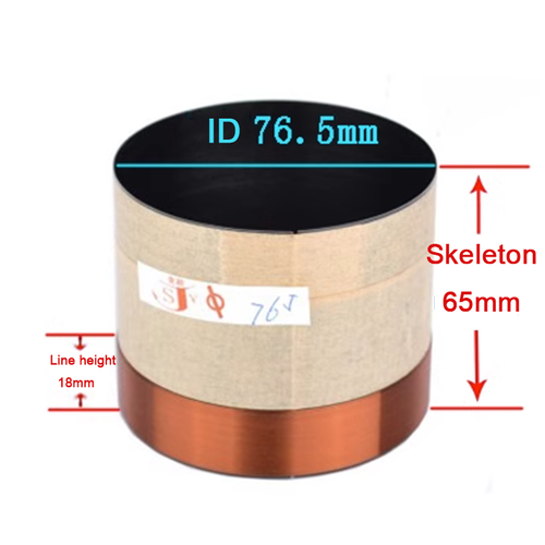 76.5mm 8ohm 8Ω BASV Black Aluminum Skeleton Round Wire Speaker Bass ...