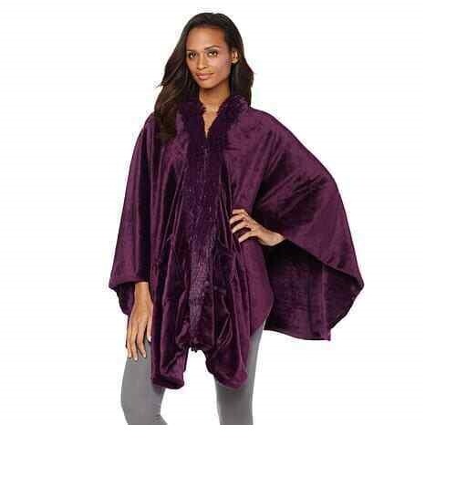 New Highgate Manor Soft Plush Faux Fur Angel Wrap Throw HSN $79 ...