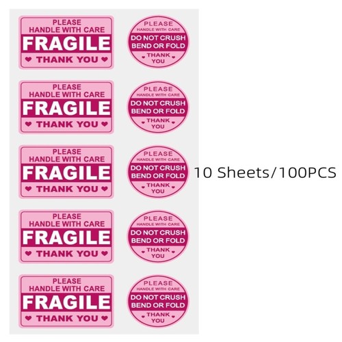 100PCS Paper Fragile and Vulnerable Items Classification Label Party ...