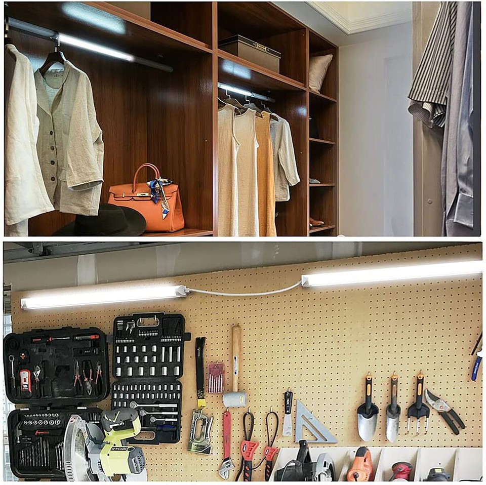 2~10 Pack T8 2FT LED Shop Light 28W 6500K Garage Workbench Cabinet ...