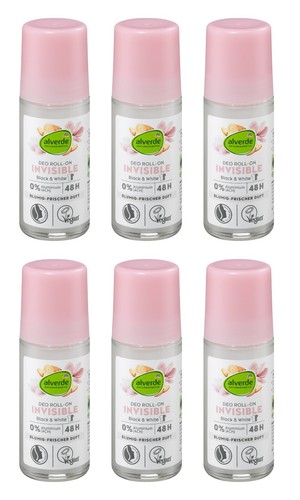 6 x 50ml | alverde NATURKOSMETIK Deo Roll-On Invisible @ VEGAN | eBay