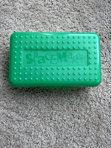 Vintage Spacemaker Pencil Box Green 90's Plastic Storage Case Made In ...