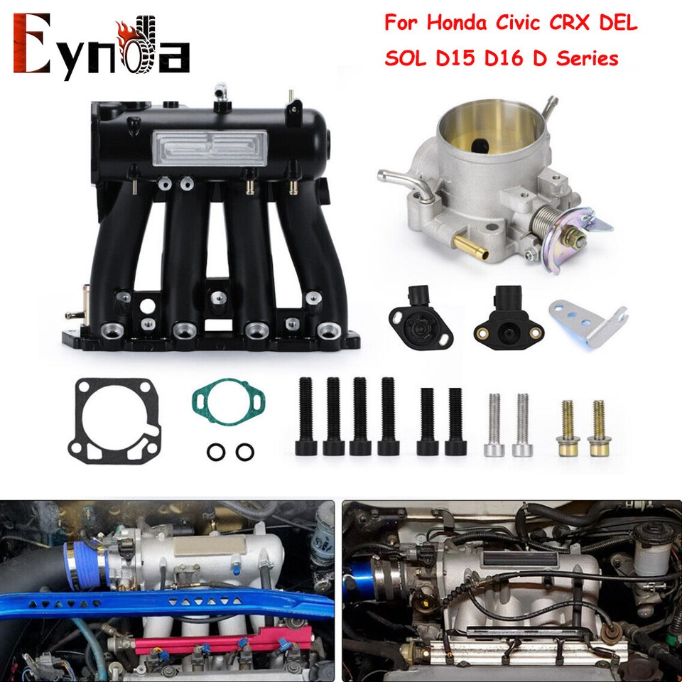 D15 D16 D Series Intake Manifold +70mm Throttle Body For Honda Civic ...