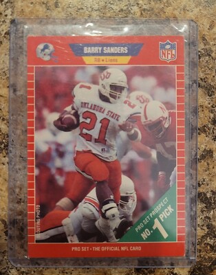 1989 Barry Sanders Pro Set Prospect No. 1 Pick #494 | eBay