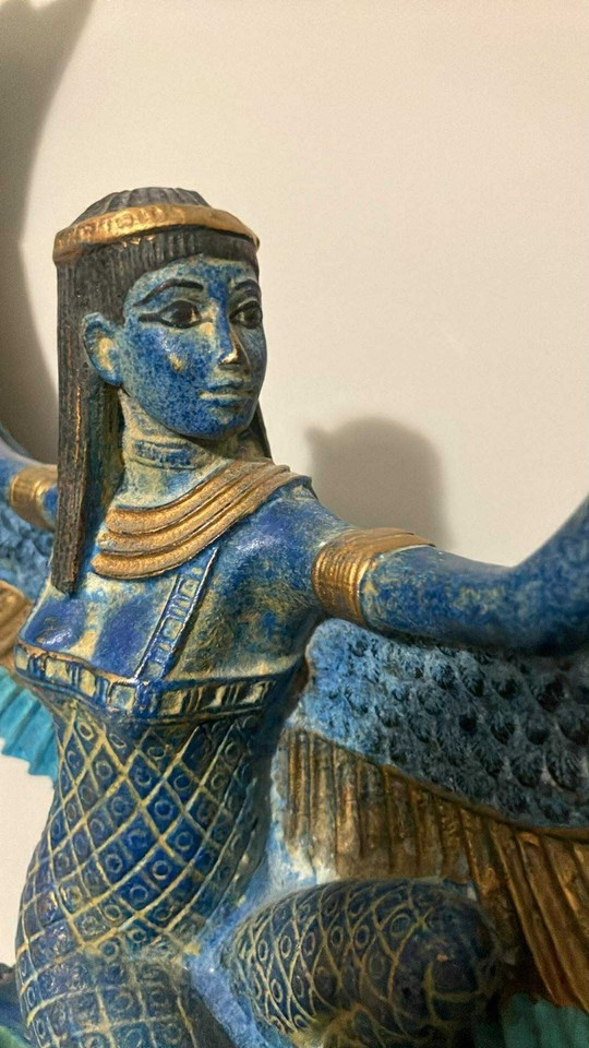Large New Handmade Museum Replica Egyptian Isis Statue (15x13 inches ...