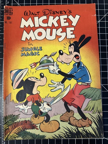 FOUR COLOR #181 Mickey Mouse and Goofy, Golden Age Dell Disney 1948 Blg ...