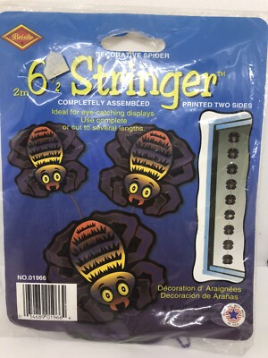 6 1/2' Beistle Spider Stringer Discontinued Halloween Decoration | eBay
