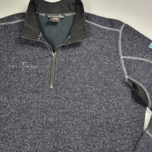 Kuhl Thermo Kore Wool Blend 1/4 Zip Mock Neck Pullover Gray Size Medium ...