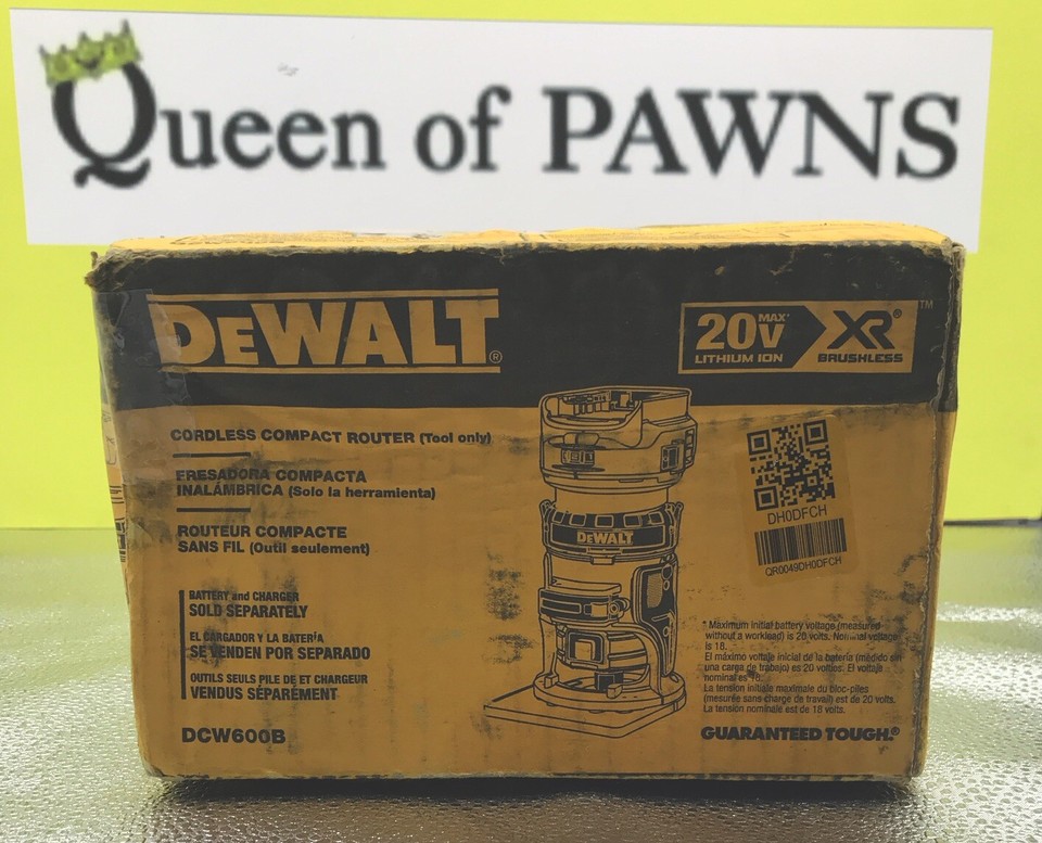 DEWALT DCW600B 20V MAX XR Cordless Compact Router - Tool Only ...