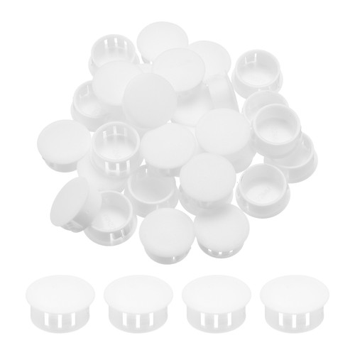 64Pcs 20mm(4/5') White Nylon Plastic Round Locking Hole Plugs Insert ...