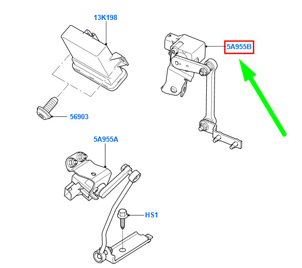 FORD MONDEO MK4 REAR LEFT LEVEL HEIGHT SENSOR 8G9N-5B738-BA 1679313 ...